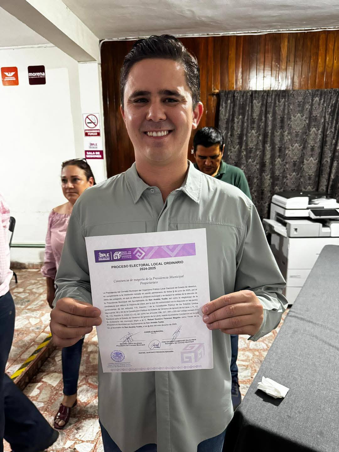 Rafa Fararoni recibe constancia de mayoría como alcalde electo de San ...